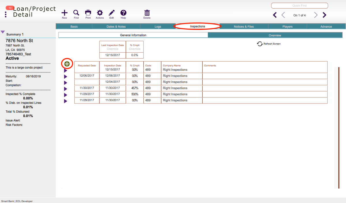 How to Create an Inspection - ECL Help Desk