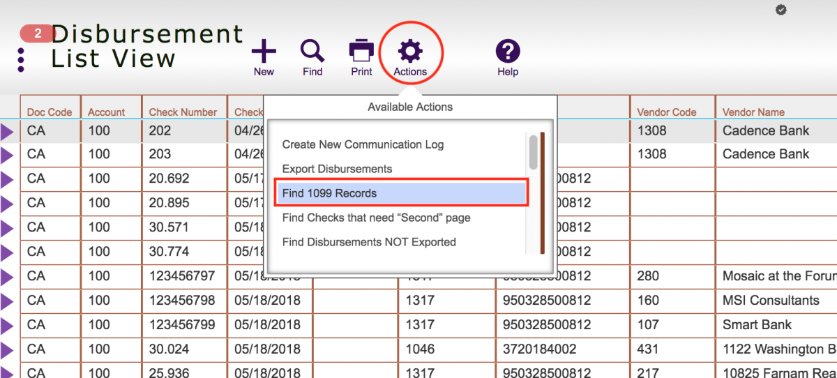 1099 Report - ECL Help Desk