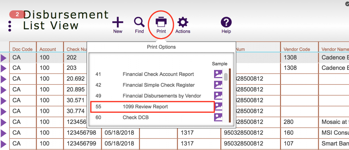 1099 Report - ECL Help Desk