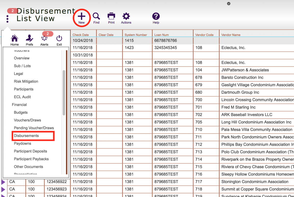 Create a New Disbursement - ECL Help Desk