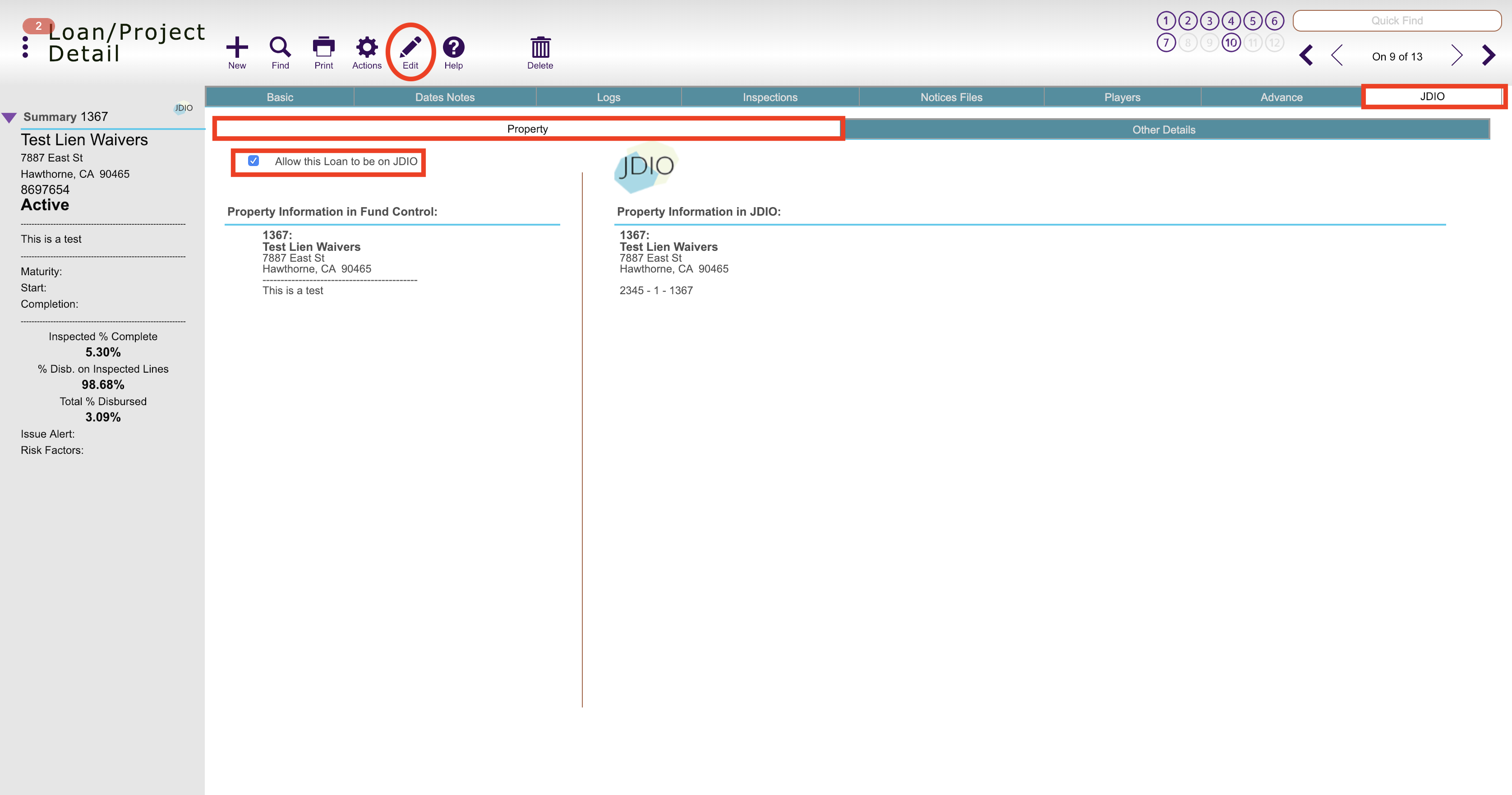Uploading Loan/Project to JDIO - ECL Help Desk
