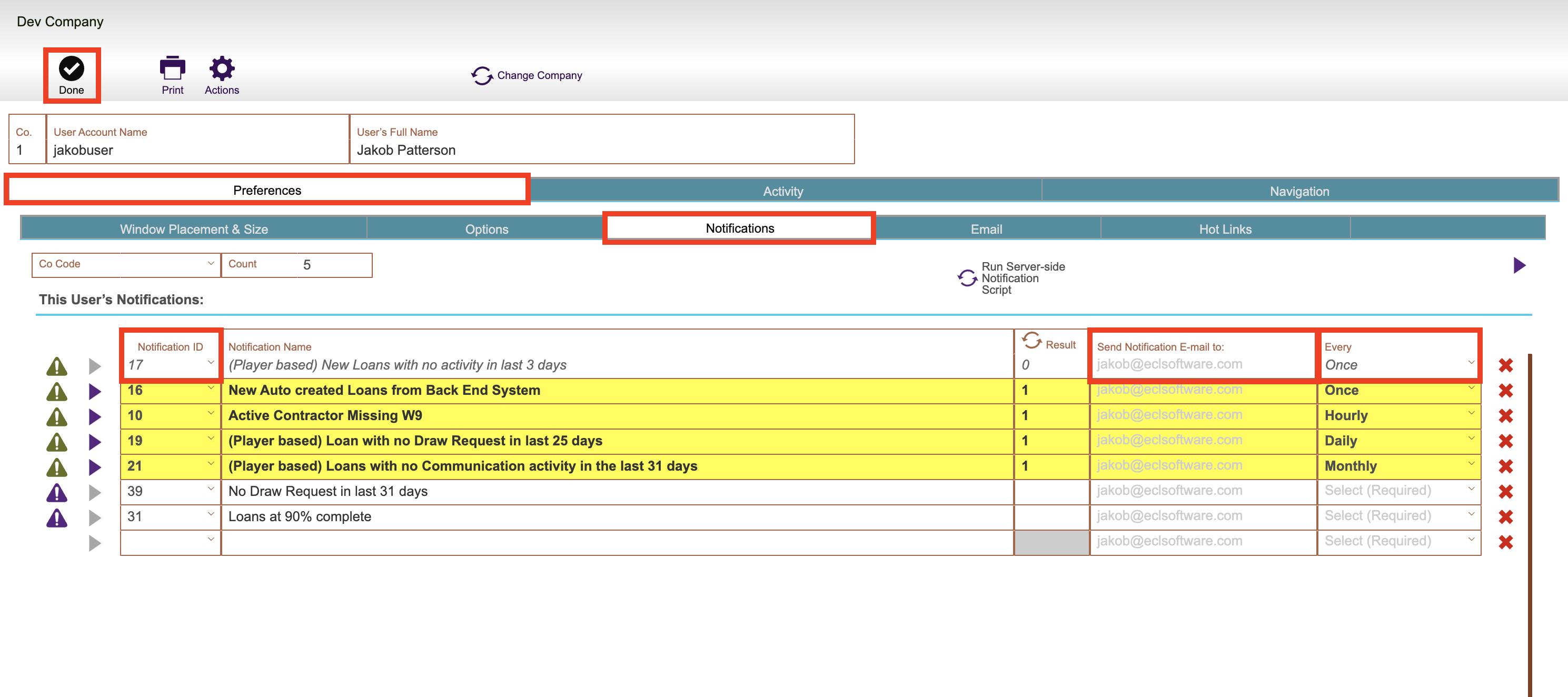 Selecting Notifications to Use - ECL Help Desk Selecting Notifications to Use - ECL Help Desk