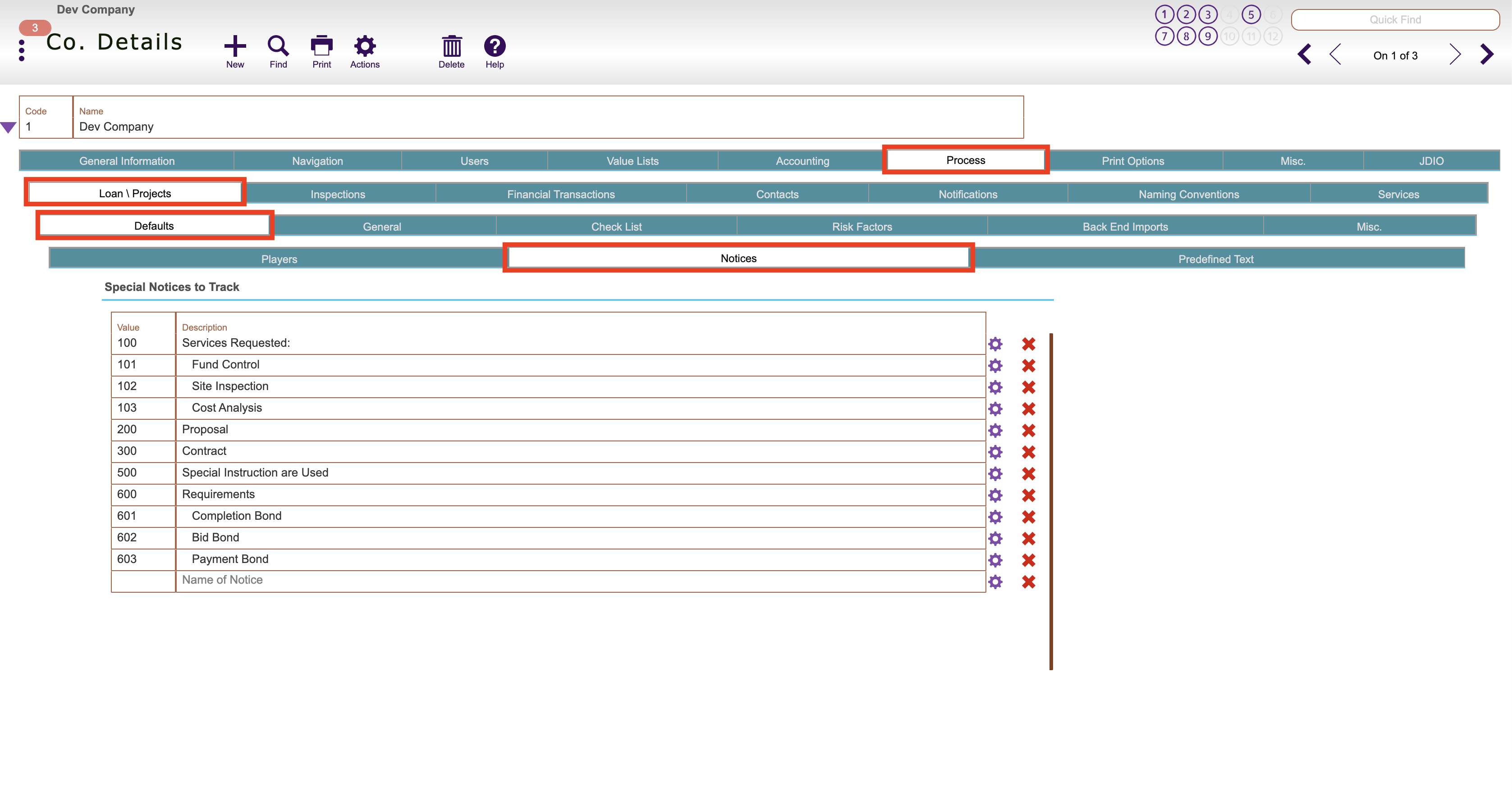 Setting up Project Special Notices - ECL Help Desk