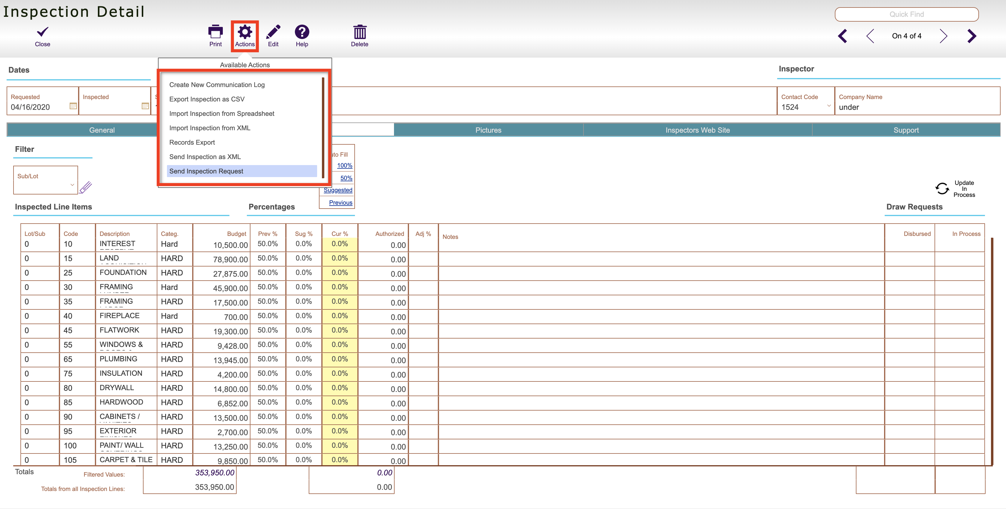 Create/Request New Inspection - ECL Help Desk