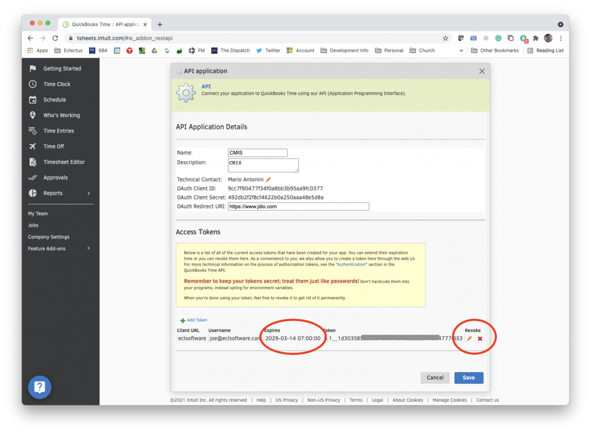 Linking TSheets to CMIS - ECL Help Desk